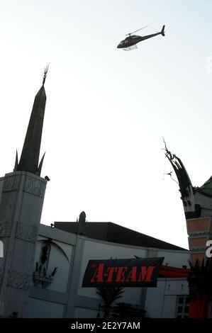 The A Team Helicopter arriving for the L.A. premiere of 20th Century ...