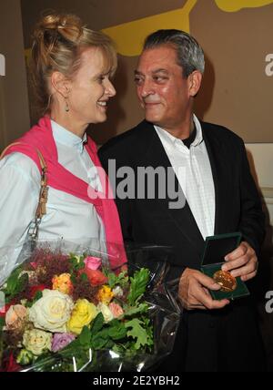 US novelist Paul Auster and his wife Siri Hustvedt during an award ...