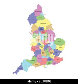 Map of England Stock Vector Image & Art - Alamy