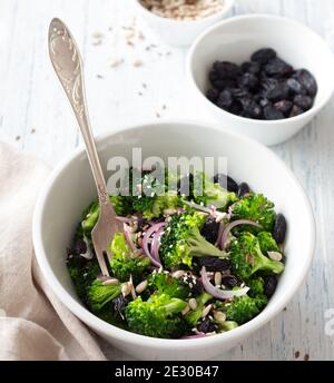 fresh healthy broccoli on a light background Stock Photo - Alamy
