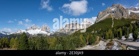 Dolomite Italy snowy mountains Stock Photo - Alamy