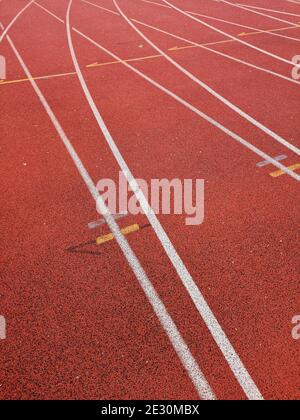 A vertical shot of an empty race track Stock Photo - Alamy