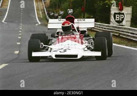 Nanni GALLI driving Ferrari F1 car in full speed during 1972 Grand Prix ...