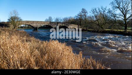 River Ribble at Horrocksford Bridge, Clitheroe, Ribble Valley ...