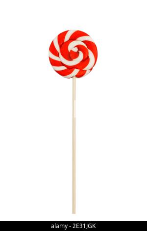 Closeup of white and red spiral lollipop background. Spiral background ...