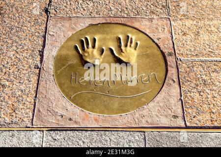 England, London, Leicester Square, Handprints of Sylvester Stallone ...