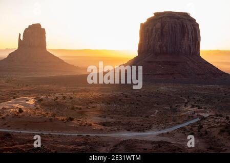 Monument Valley landscapes at sunrise, Utah, USA Stock Photo - Alamy