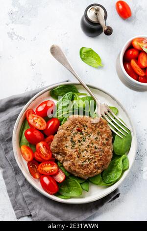 Beef steak with side dish Stock Photo - Alamy