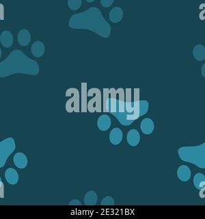 Seamless pattern with dog and dog tracks. Animal pattern Stock Vector ...