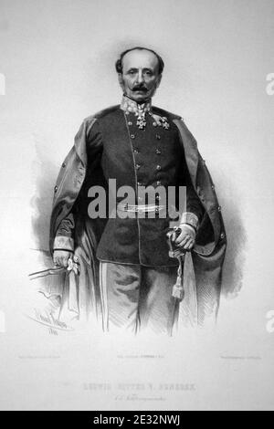 Ludwig von Benedek Litho E. Kaiser (cropped Stock Photo - Alamy