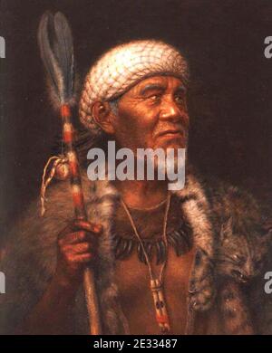 'Ma tu, Pomo Medicine Man' by Grace Hudson is a painting of a Native ...