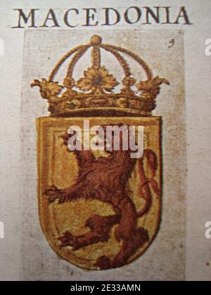 Macedonian coat of arms, 1694 Stock Photo - Alamy