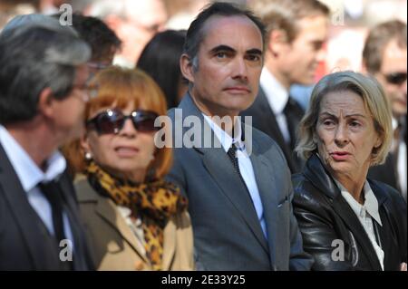 Stephane Audran, Claude Chabrol's son Thomas Chabrol attending a ...