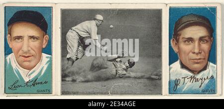 Leon Ames/John T. Meyers, New York Giants, baseball card portrait Stock Photo - Alamy