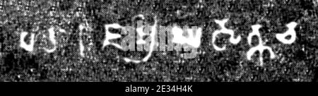 Samudragupta inscription on the Allahabad pillar of Ashoka Stock Photo ...