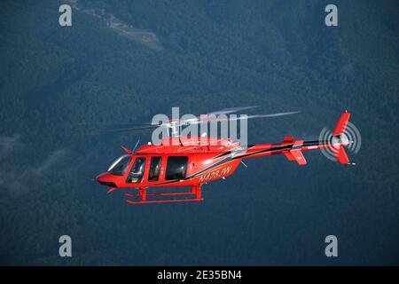 Bell 407 Civil/Military Single engine Utility Helicopter Stock Photo ...