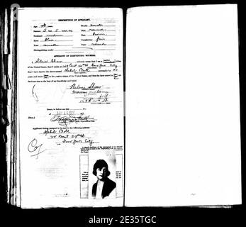 Mabel Boll (1893-1949) passport application from 20 January 1920, page ...