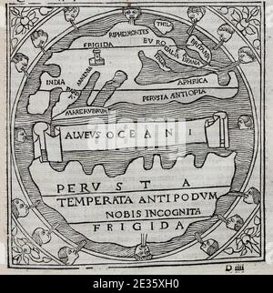 Macrobius' world map Stock Photo - Alamy