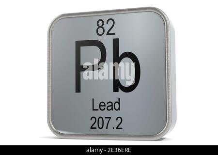 Lead chemical element, Sign with atomic number and atomic weight ...