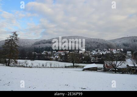 Winter landscape in Kalletal Stock Photo - Alamy