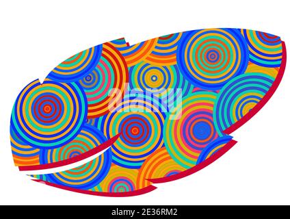 Beautifull butterfly shape made of fun colorful circle pattern for ...