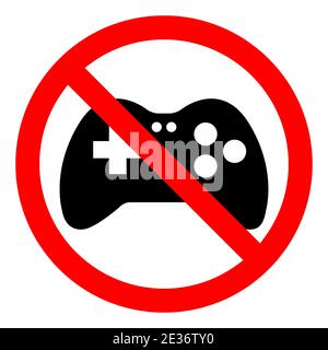 Game allowed and game prohibited. Game controller icon set. Editable ...