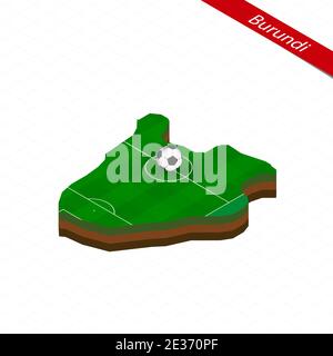 Burundi flag soccer ball in net. Vector sport illustration Stock Vector ...