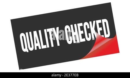 CHECKED text written on black red sticker stamp Stock Photo - Alamy