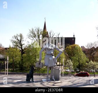 Ansbach, GERMANY, APR 21, 2018: Scenic view of the Old Town ...