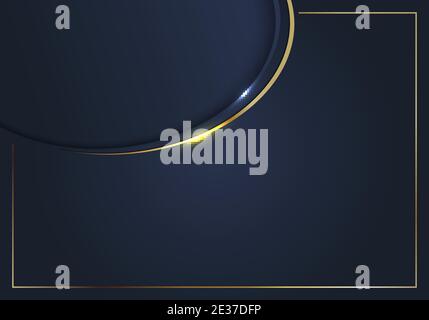 Gold curve frame template vector Stock Vector Image & Art - Alamy