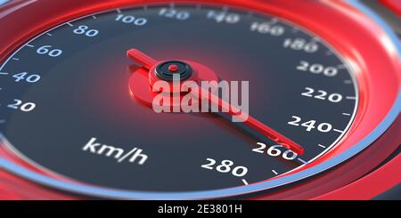 3d illustration of car speedometer. High speed concept Stock Photo - Alamy