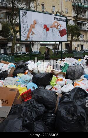Naples, Fire in a building in the Business District Stock Photo - Alamy