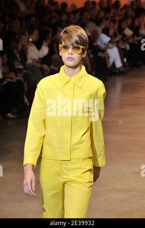 A model displays a creation for Cacharel Spring-Summer 2012 Ready-To ...