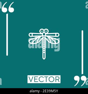 dragonfly vector icon Linear icon. Editable stroke line Stock Vector ...