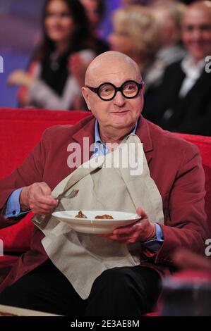 Jean-Pierre Coffe lors de l'enregistrement de l'emission Vivement ...