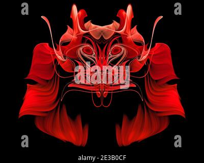 Cartoon red devil satan or Lucifer demon face with horns and a goatee ...