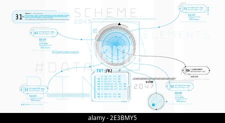 Composition of computer HUD interface with Code Architecture Stock ...
