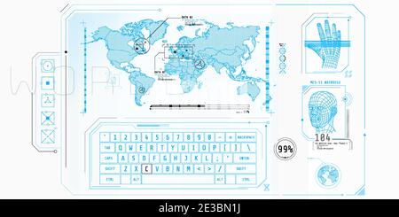 Design of the virtual interface of the access protection program Stock ...