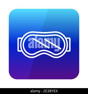 Classic snowboard ski goggles vector glyph icon. Winter sign. Graph ...