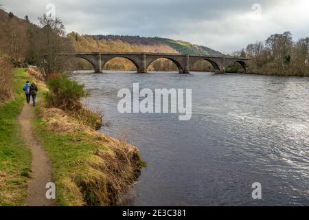Dunkeld Bridge over the river Tay, built in 1809 Stock Photo - Alamy