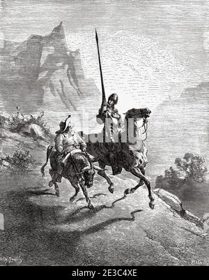 Don Quijote and Sancho Panza - Picture from The History of Don Quixote ...