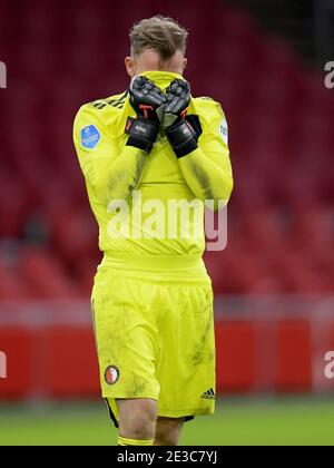 AMSTERDAM, NETHERLANDS - JANUARY 17: L-R: goalkeeper Andre Onana of ...