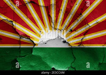 flag of Lara State painted on brick wall Stock Photo - Alamy