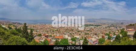 Panoramic Izmir view from Kadifekale Castle, Turkey Stock Photo - Alamy