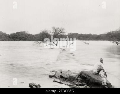 Vintage 19th century photograph: The Mula-Mutha is a river in India ...