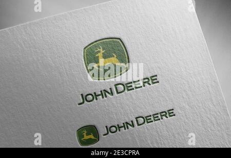 john deere logo paper texture illustration Stock Photo - Alamy