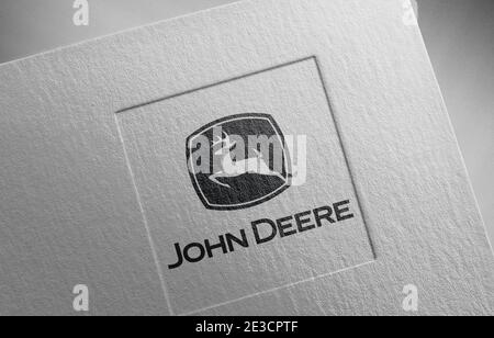 john deere logo paper texture illustration Stock Photo - Alamy
