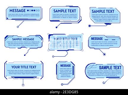 Callouts boxes. Digital frames for text layout bars templates vector ...