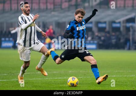 Nicolo’ Barella score goal during the Italian championship Serie A ...