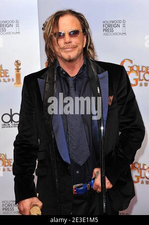 Mickey Rourke in the press room of the 66th Golden Globe Awards, held ...